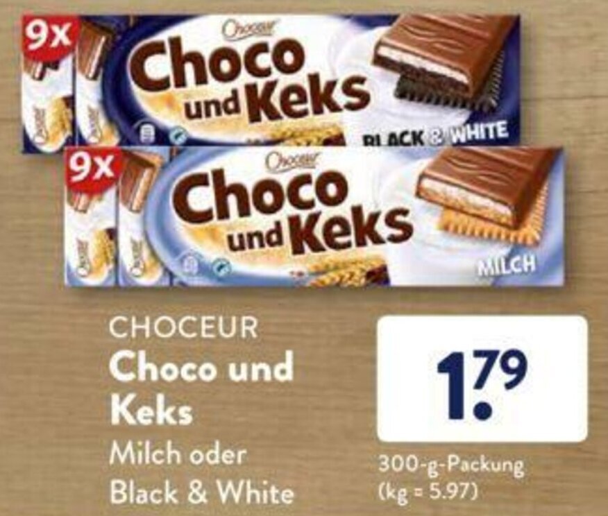 Choceur Choco und Keks 300g Angebot bei Aldi Süd