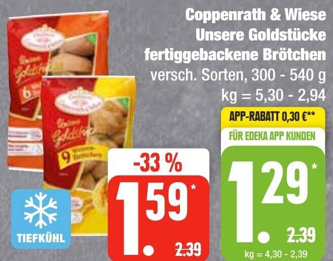 Coppenrath & Wiese Unsere Goldstücke fertiggebackene Brötchen 300-540 g ...