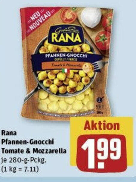 Rana Pfannen-Gnocchi Tomate & Mozzarella je 280-g-Pckg. Angebot bei REWE