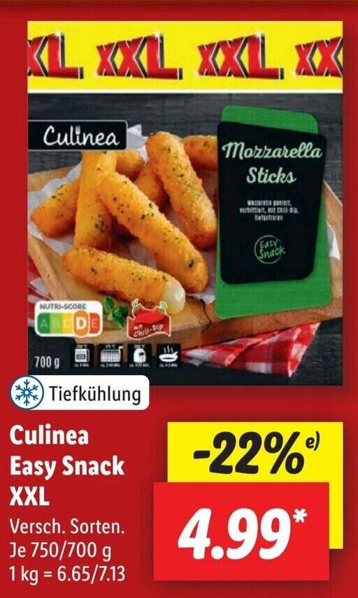 Culinea Easy Snack XXL 750/700 g Angebot bei Lidl
