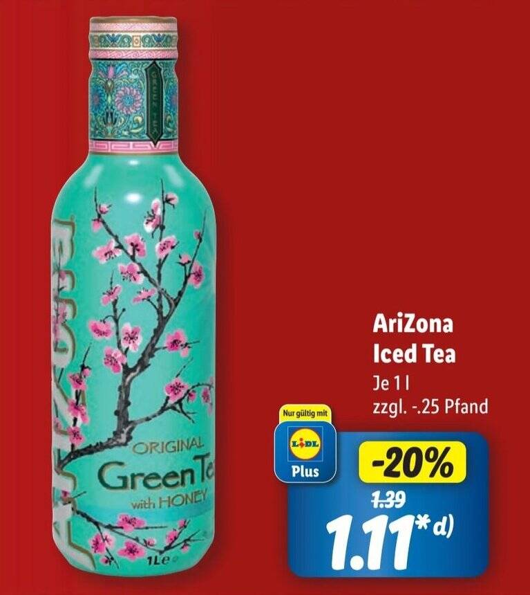 AriZona Iced Tea 1 l Angebot bei Lidl