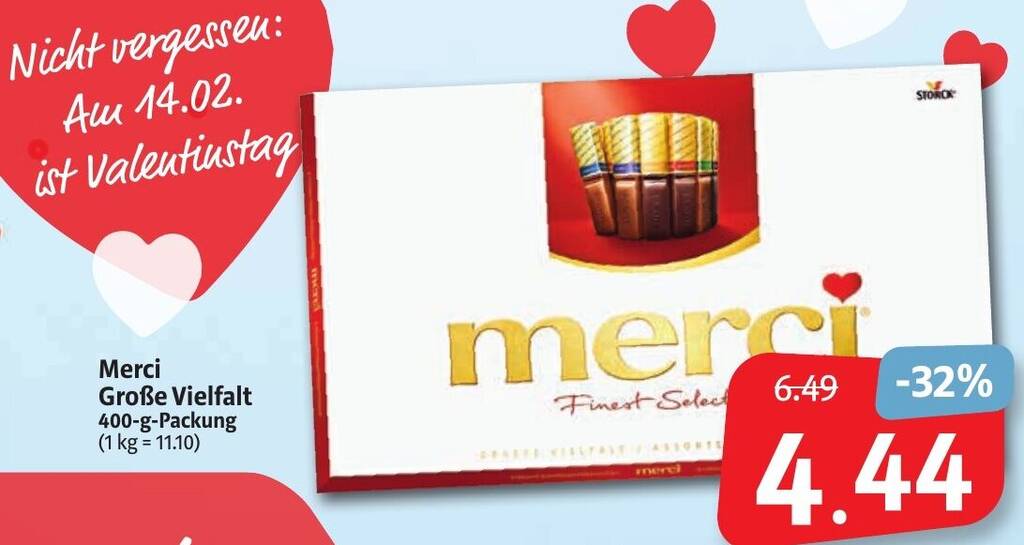 Merci Große Vielfalt 400 g Packung Angebot bei Markant Markt