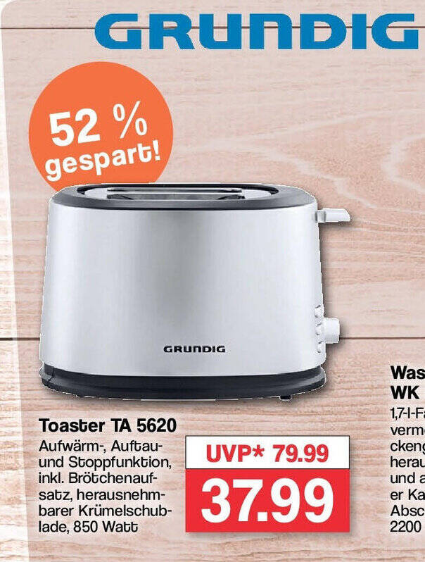 GRUNDIG Toaster TA 5620 Angebot bei Famila Nord West