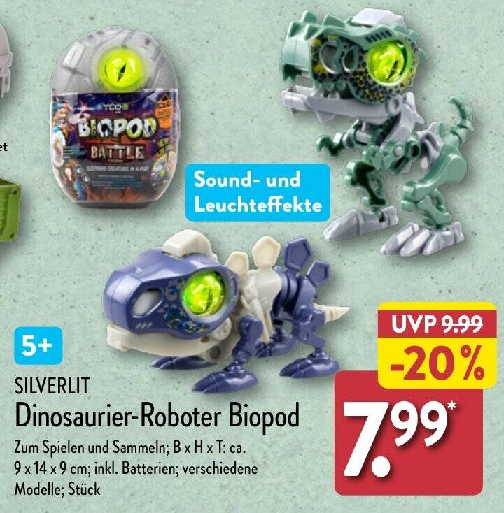SILVERLIT Dinosaurier-Roboter Biopod Angebot bei Aldi Nord