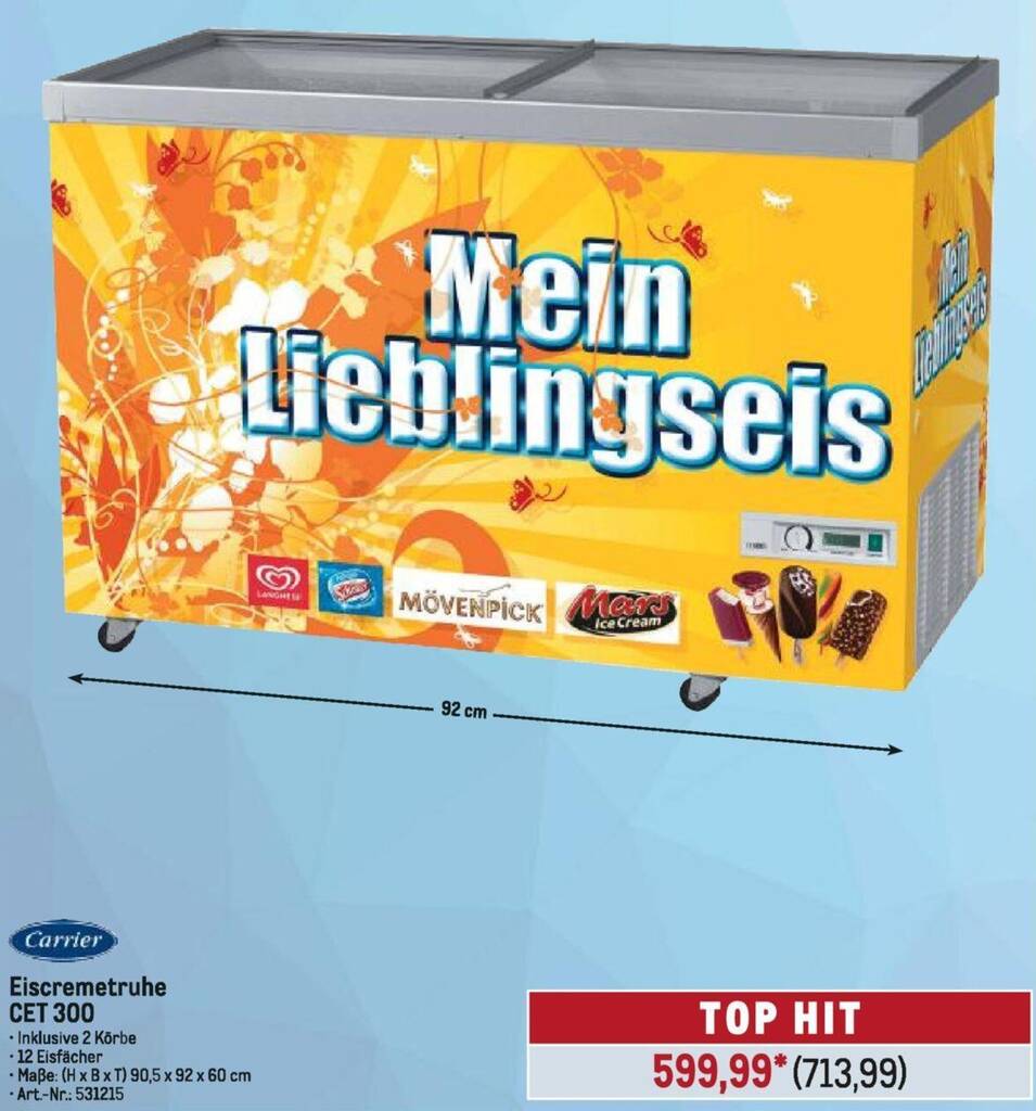 Carrier Eiscremetruhe CET 300 Angebot bei METRO