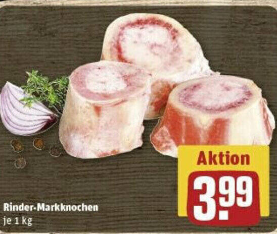 Rinder-Markknochen 1kg Angebot bei REWE
