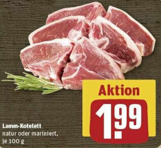 Lamm-Kotelett 100 g Angebot bei REWE