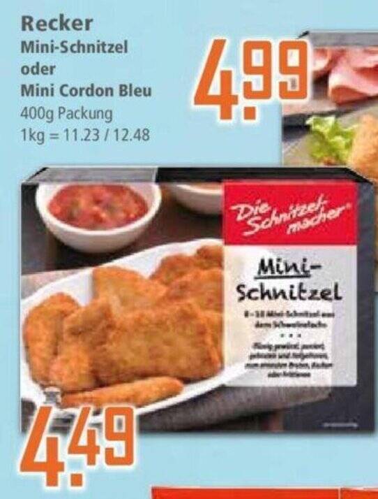Recker Mini-Schnitzel 400g Angebot bei Klaas und Kock