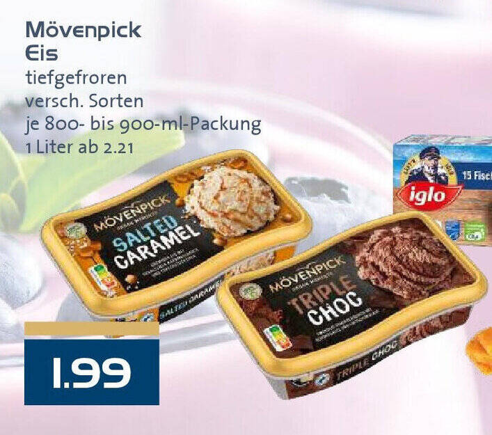 Mövenpick Eis 800- bis 900-ml-Packung Angebot bei Edeka
