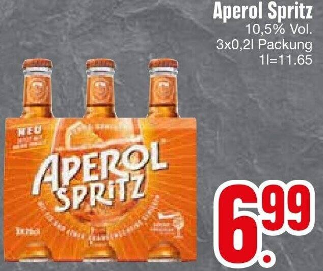 Aperol Spritz 3x0,2 L Packung Angebot bei Edeka