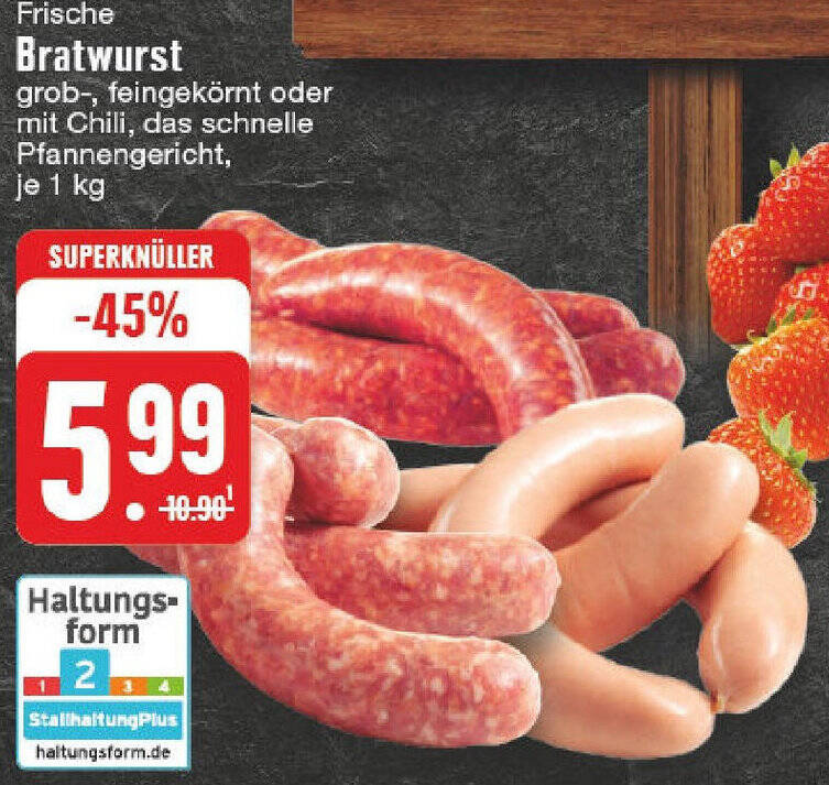 Frische Bratwurst 1 kg Angebot bei Edeka