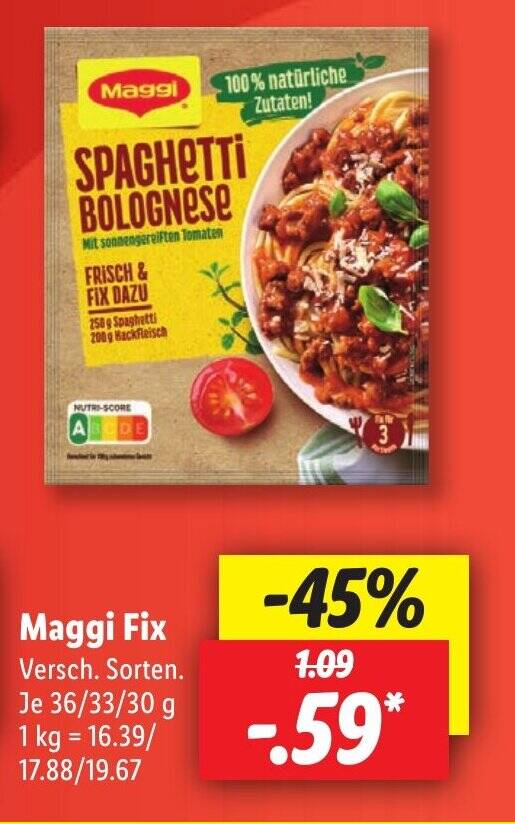 Maggi Fix 36/33/30 g Angebot bei Lidl