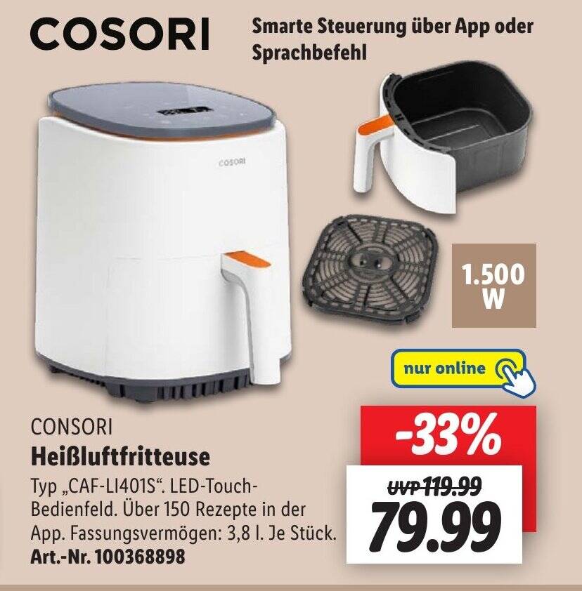 CONSORI Heißluftfritteuse Angebot bei Lidl