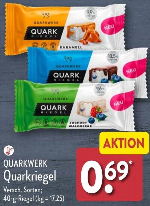 QUARKWERK Quarkriegel 40 g Riegel Angebot bei Aldi Nord