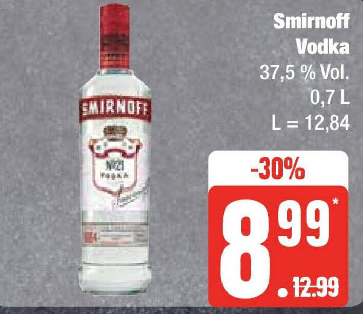 Smirnoff Vodka 0,7 l Angebot bei Edeka