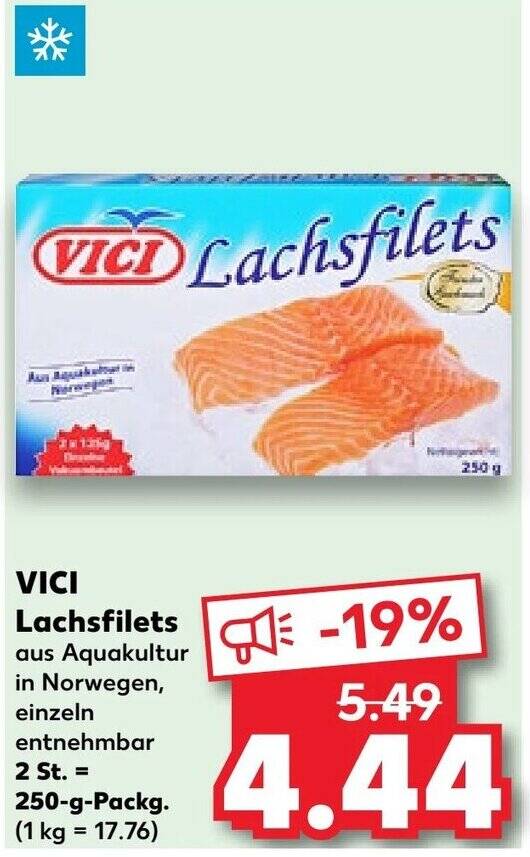 VICI Lachsfilets 250 g Packg. Angebot bei Kaufland
