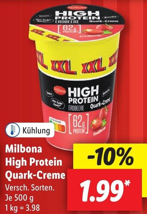 Milbona High Protein Quark-Creme 500 g Angebot bei Lidl