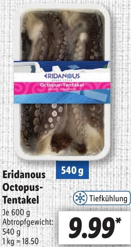 Eridanous Octopus-Tentakel 540 g Angebot bei Lidl
