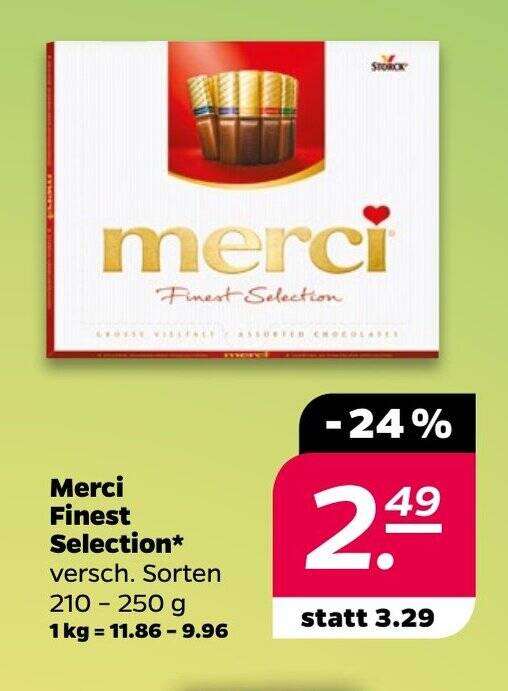 Merci Finest Selection 210 - 250 g Angebot bei NETTO