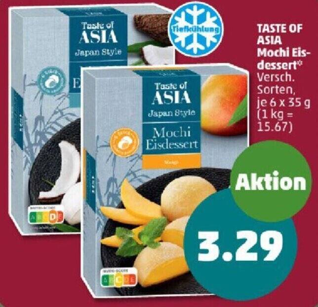 TASTE OF ASIA Mochi Eis- dessert 6 x 35 g Angebot bei PENNY