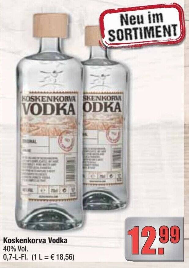 Koskenkorva Vodka 40% Vol. 0,7-L-FI. Angebot bei alldrink