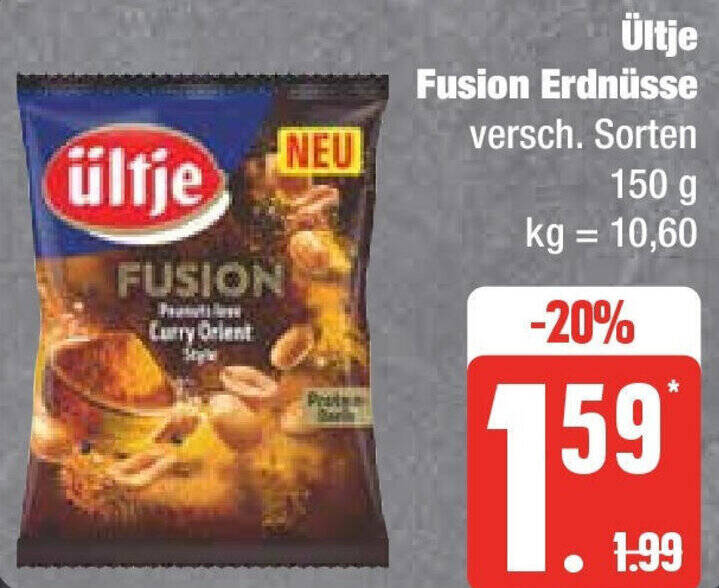 Ültje Fusion Erdnüsse 150 g Angebot bei Edeka