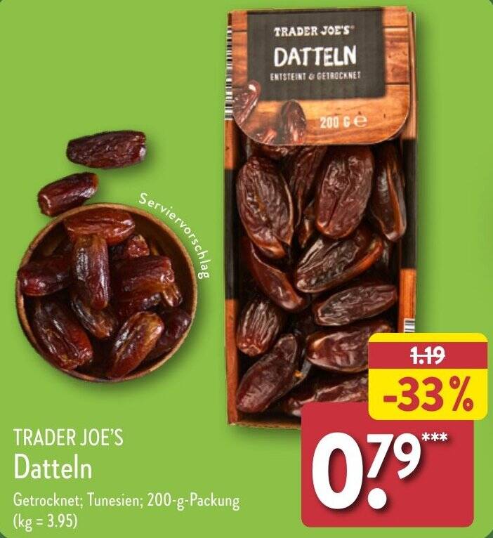 TRADER JOE'S Datteln 200 g Packung Angebot bei Aldi Nord