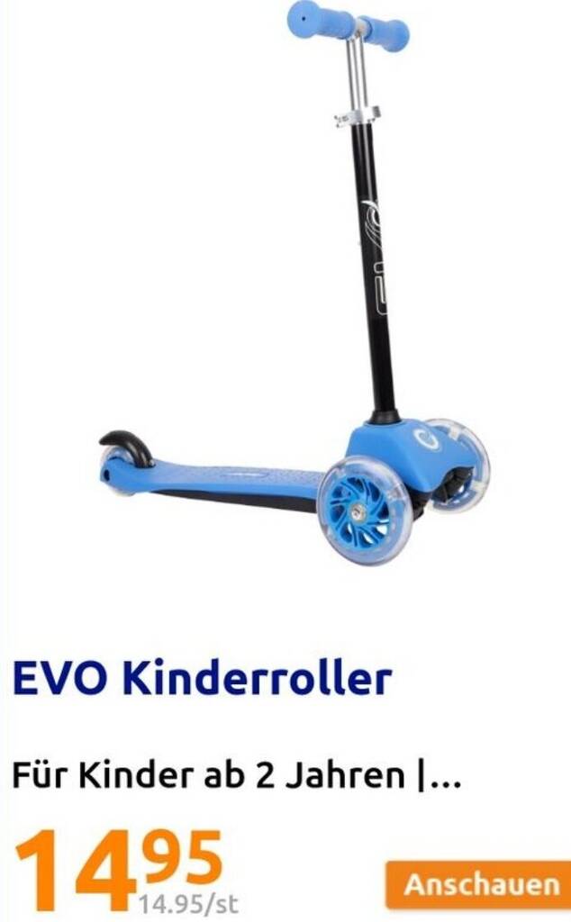EVO Kinderroller Angebot bei Action
