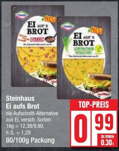 Steinhaus Ei aufs Brot 80/100g Packung Angebot bei Edeka