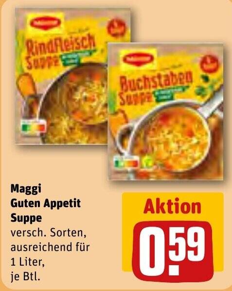 Maggi Guten Appetit Suppe 1 Liter Angebot bei REWE