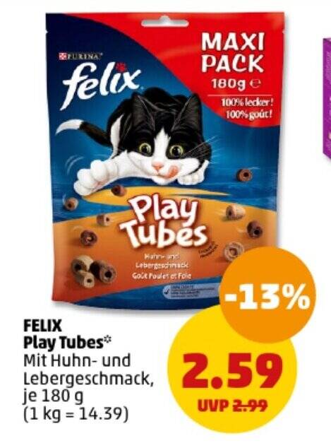 FELIX Play Tubes 180 g Angebot bei PENNY
