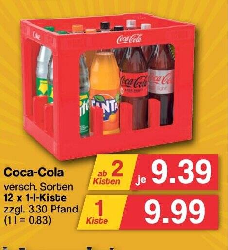 Coca-Cola 12 x 1-l-Kiste Angebot bei Famila Nord West