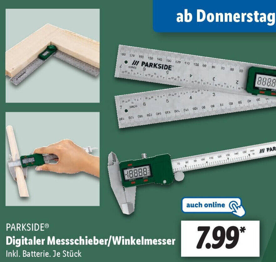 PARKSIDE Digitaler Messschieber/Winkelmesser Angebot bei Lidl
