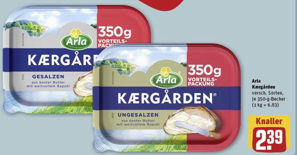 Arla Kærgården 350-g-Becher Angebot bei REWE