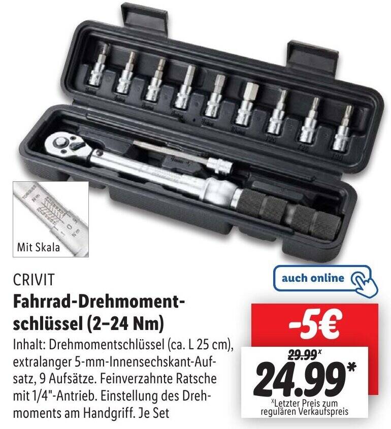 Verwunderlich Drehmomentschlssel Fahrrad Lidl Ebenbild