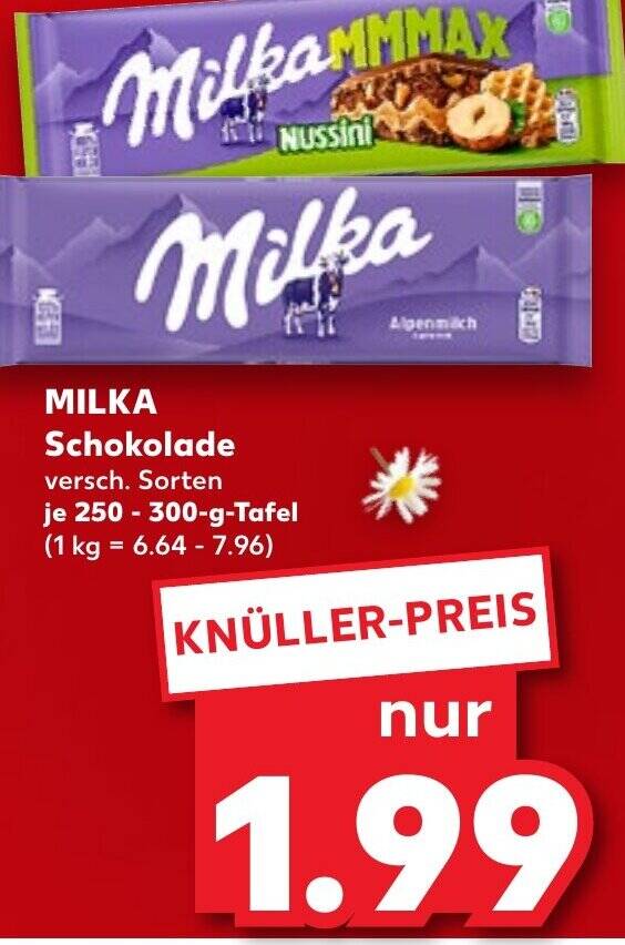 MILKA Schokolade 250-300 g Tafel Angebot bei Kaufland