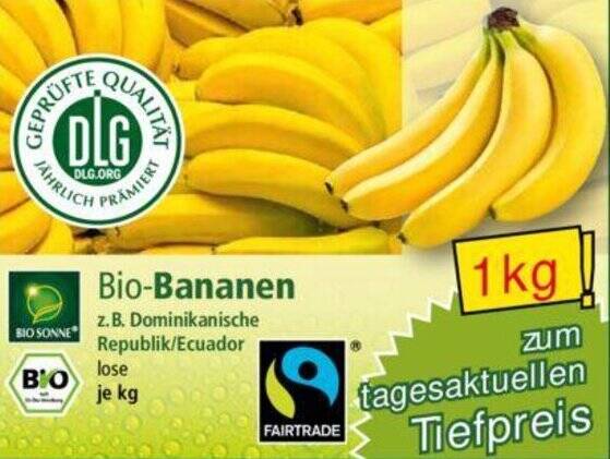 BIO SONNE Bio-Bananen 1kg Angebot bei Norma
