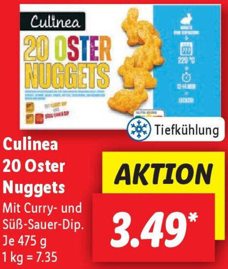 Culinea 20 Oster Nuggets 475 g Angebot bei Lidl