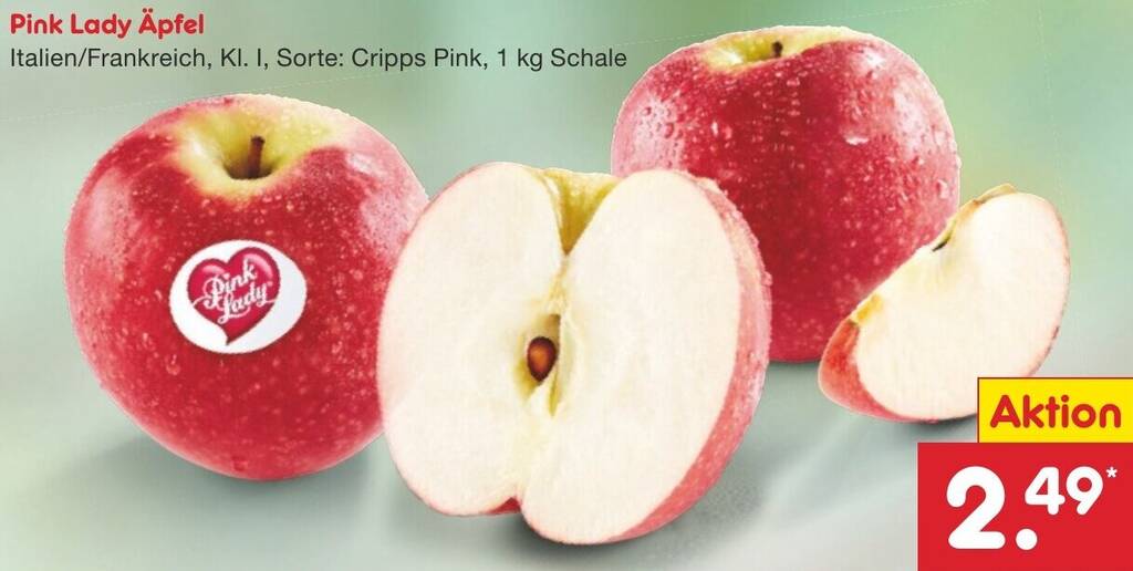 Pink Lady Äpfel 1 kg Schale Angebot bei Netto Marken-Discount