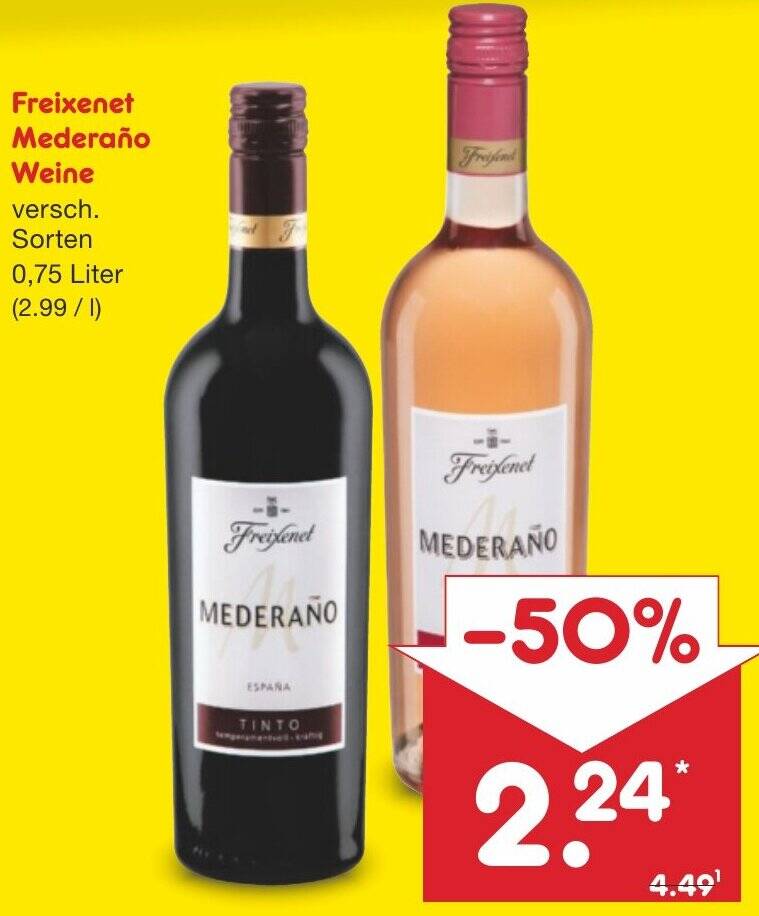 Freixenet Mederaño Weine 0,75 Liter Angebot bei Netto Marken-Discount