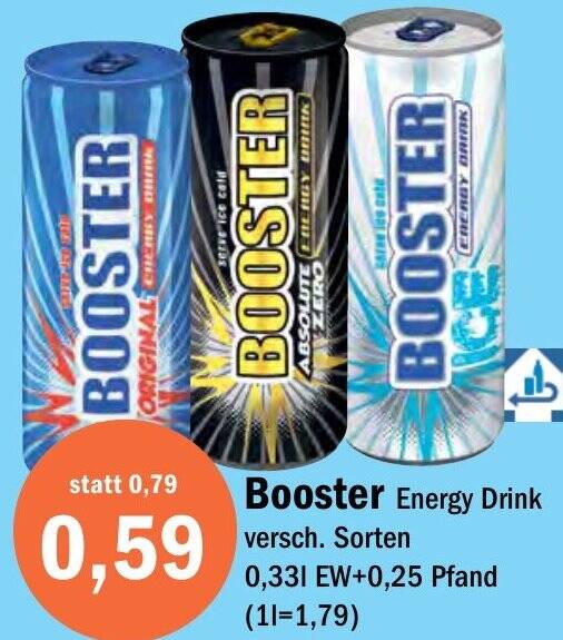Booster Energy Drink 0,33 L Angebot bei Aktiv Irma