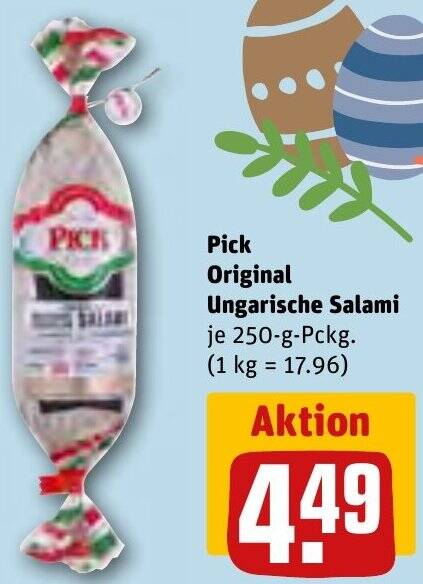 Pick Original Ungarische Salami 250 g Pckg. Angebot bei REWE