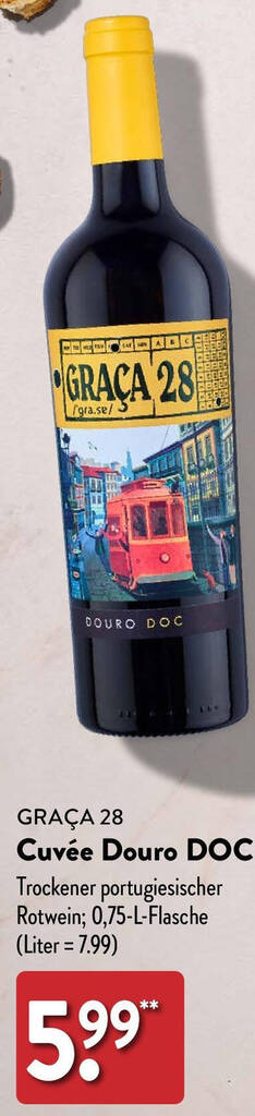 GRAÇA 28 Cuvée Douro DOC 0,75 L Flasche Angebot bei Aldi Nord