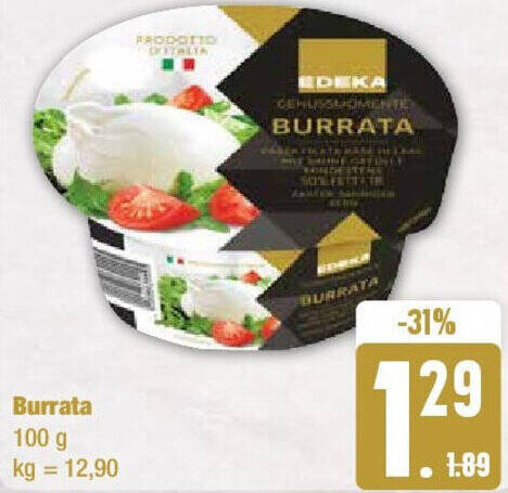 EDEKA GENUSSMOMENTE Burrata 100 g Angebot bei Edeka