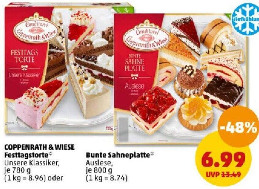 COPPENRATH & WIESE Festtagstorte 780 g oder Bunte Sahneplatte 800 g ...