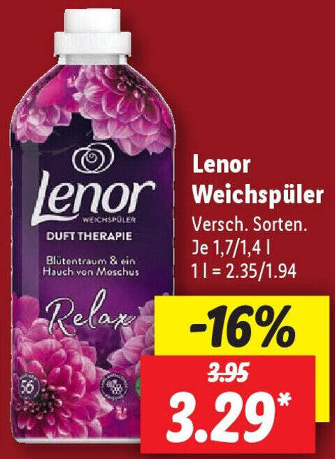 Spannende Lenor Weichspuler Angebot Ebenbild