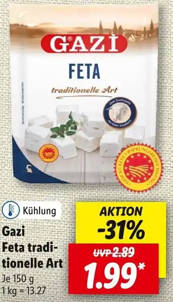 Gazi Feta traditionelle Art 150 g Angebot bei Lidl