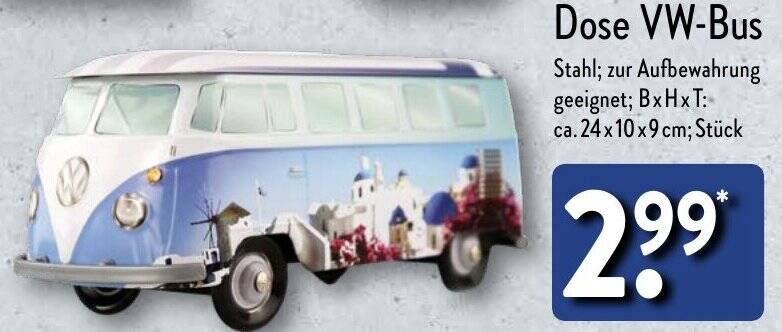 Dose VW-Bus Angebot bei Aldi Nord
