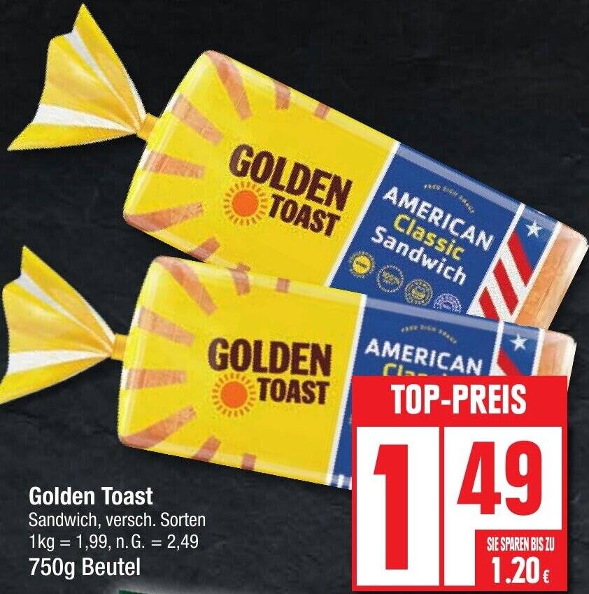Golden Toast 750 g Beutel Angebot bei Edeka