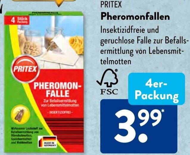 PRITEX Pheromonfallen 4er-Packung Angebot bei Aldi Süd